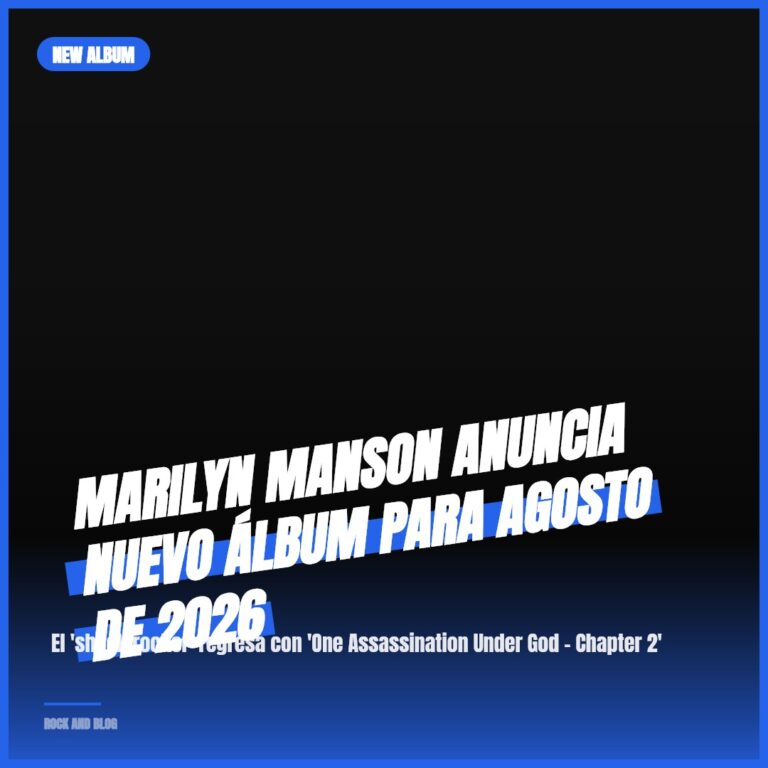 Marilyn Manson anuncia nuevo álbum para agosto de 2026